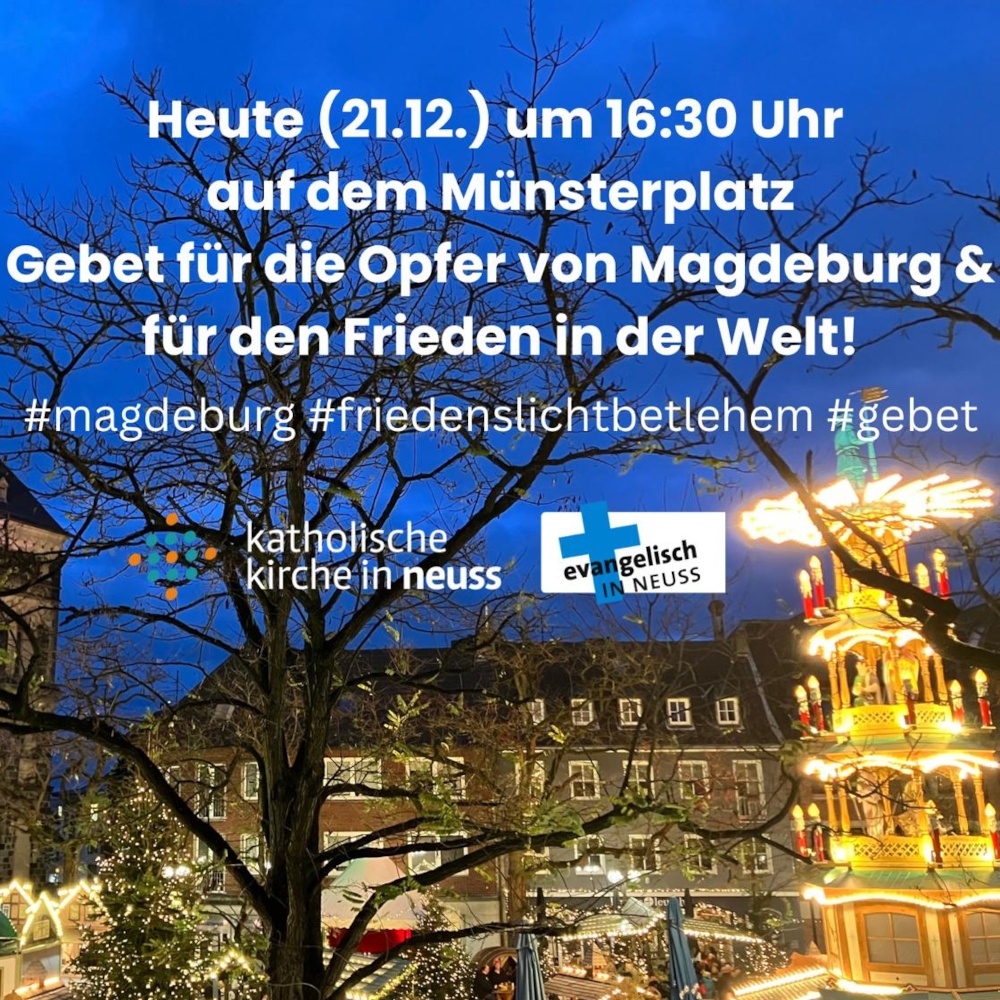 Gebet für die Opfer von Magdeburg und für den Frieden in der Welt